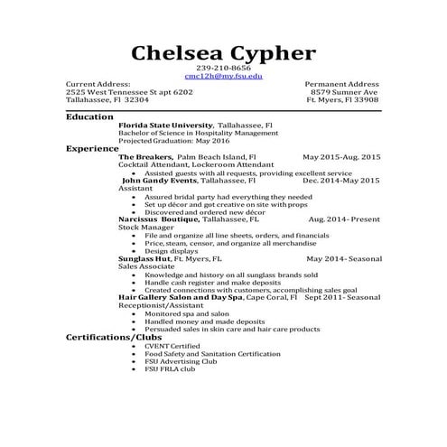 Kaitlyn Lattimer resume 1.2015