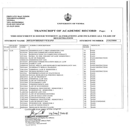 ACADEMIC RECORD. | PDF