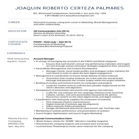 2016 Carlos resume JUNE | PDF