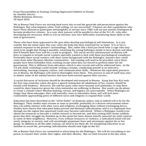 getting children of oppression to dream article | PDF