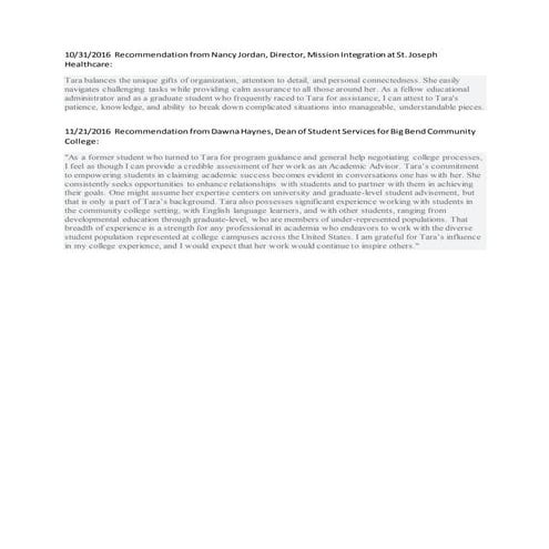 Additional Recommendations | DOCX