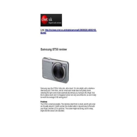 Samsung ST50 review | PPT