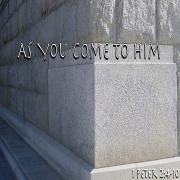 As You Come to Him | PDF