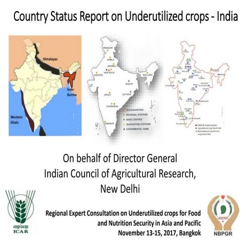 Country Status Reports on Underutilized Crops by Kuldeep Singh, India ...