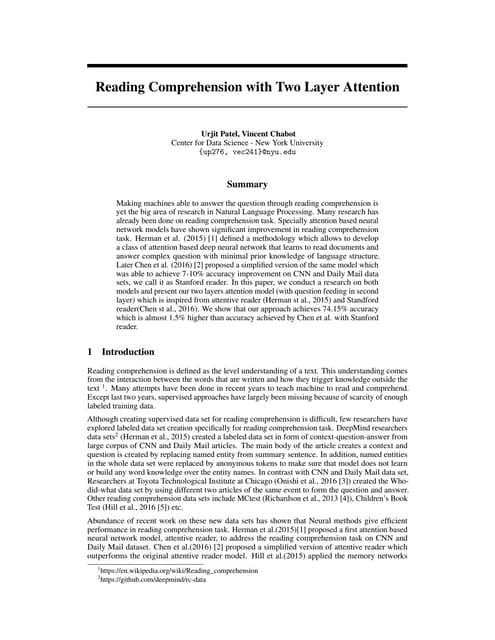 NLP Project: Machine Comprehension Using Attention-Based LSTM Encoder ... NLP Project: Machine Comprehension Using Attention-Based LSTM Encoder ...
