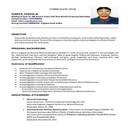 Qataril CV | DOCX