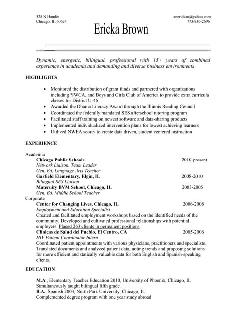 Ericka Brown presentations