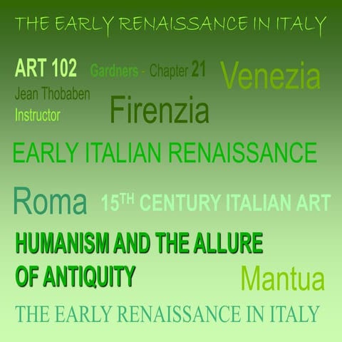 03 Early Renaissance in Italy | PPTX