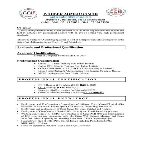 Updated CV | PDF | Computer Networking | Computing