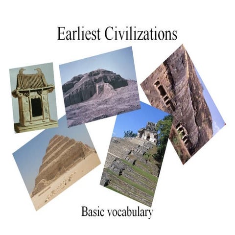 Earliest civilizations: basic vocabulary | PPT