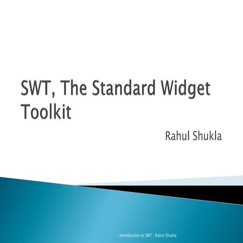 Introduction_To_SWT_Rahul_Shukla | PDF | Operating Systems | Computer ...