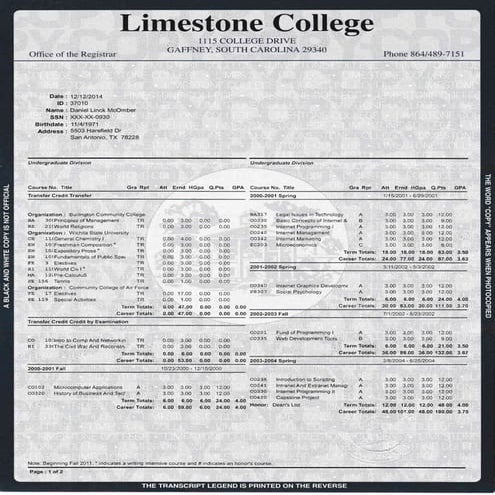 Limestone Transcript | PDF