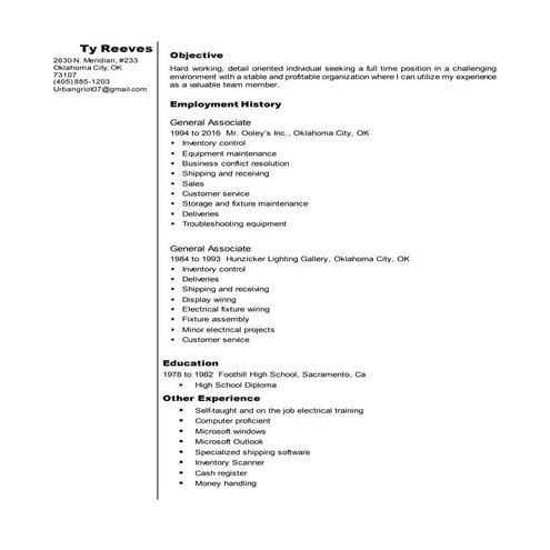 TR Resume 2016 #2 | PDF