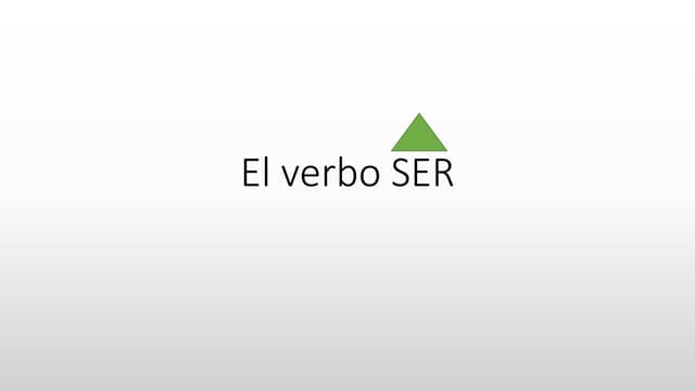 El verbo ser | PPT