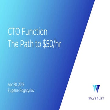 Eugene Bogatyriov "CTO function the path to 50$/hr | PPT