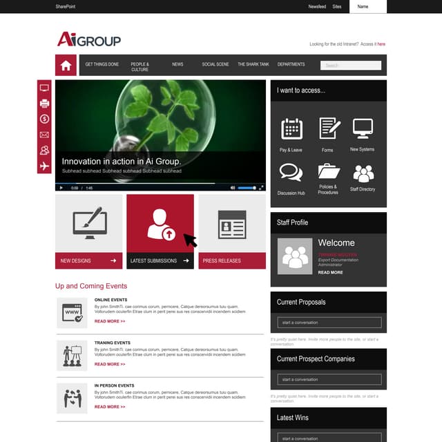 intranet wireframe-v5 | PDF