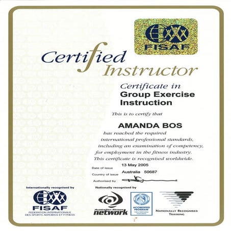 AIF Group Exercise Instruction | PDF