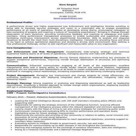 Dave Sargent CV v2 | PDF