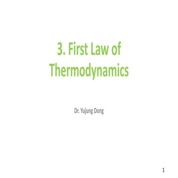 First Law of Thermodynamics | PPTX