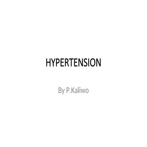Hypotension and its treatment and management | PPT