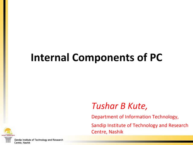 THE COMPUTER MOTHERBOARD AND ITS COMPONENTS | PPTX