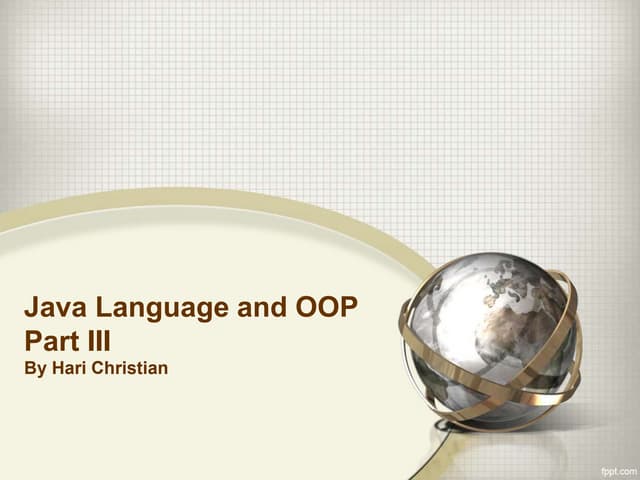 03 Java Language And Oop Part Iii Ppt 1239