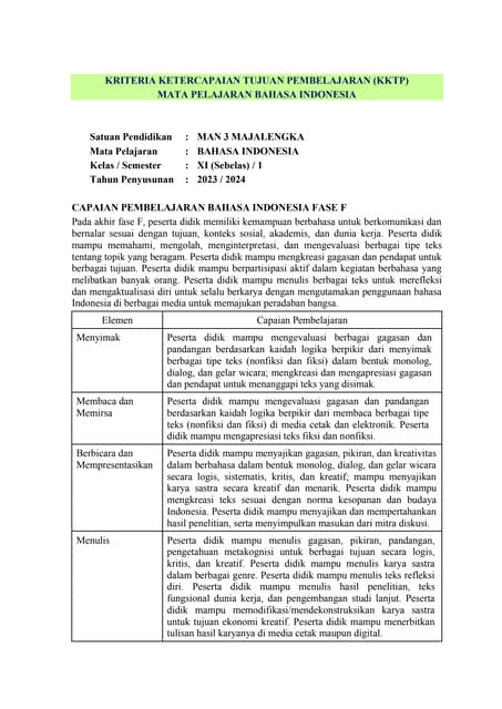 MODUL AJAR bahasa indonesia materi puisi | PDF