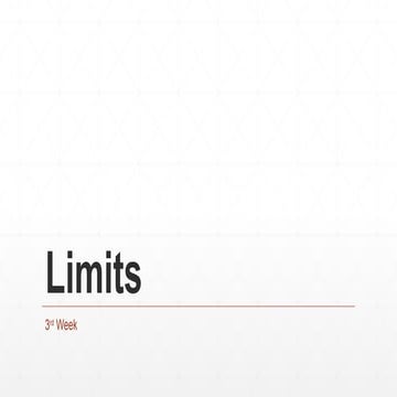limits calculus for higher education 1234 | PPTX