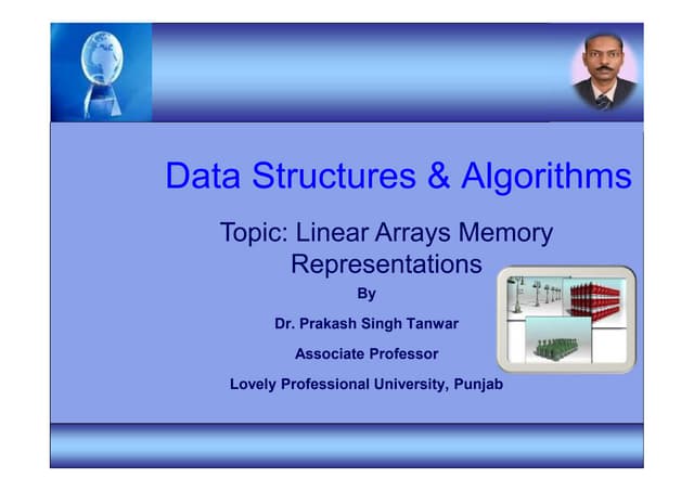 03 Linear Arrays Memory Representations Pdf