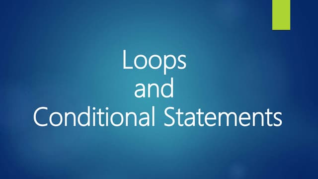 03loop conditional statements | PPT 03loop conditional statements | PPT