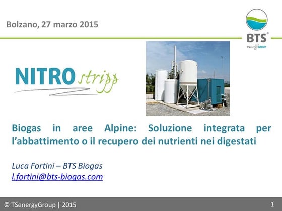 Bioenergy international first bts biogas installation in france | PDF
