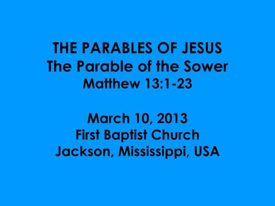 The parable of the sower | PPT | Christianity | Religion & Spirituality