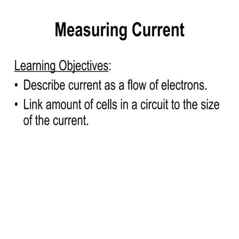 Y8 Electricity 03 measuring current | PPT