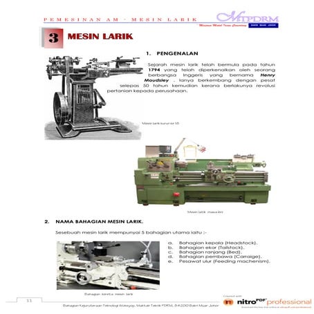 D-03 Mesin Larik | PDF