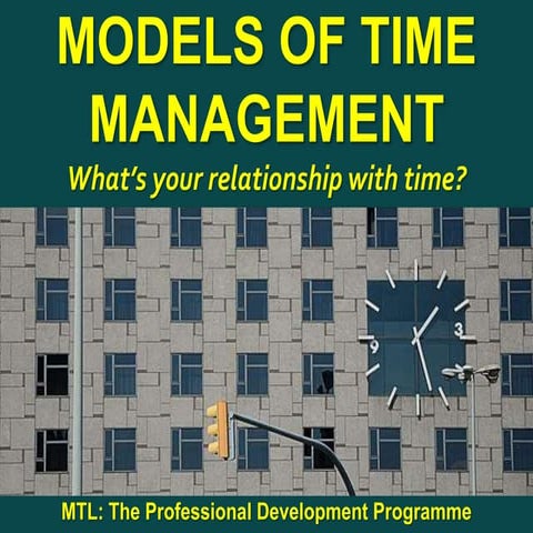 Models of Time Management | PPT
