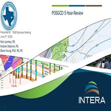 POSGCD 5-Year Groundwater Permit Review and Management Strategies | PDF