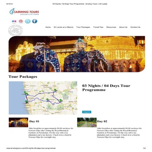Sri lanka tour packages , sri lanka tours | PDF