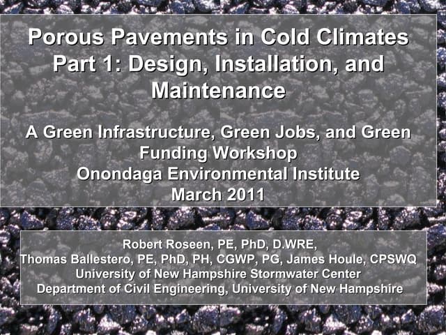 IRJET- The Study of Porous Asphalt Pavement with Emphasis in Road ...