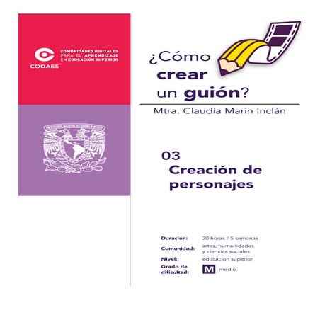 OA. ¿Cómo crear un guión?_03 Creación de personajes | PDF