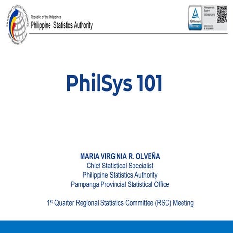 Philippine Statistics Authority Presentation | PDF