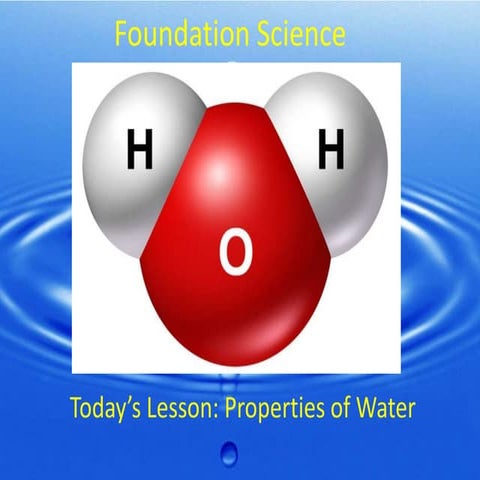 Properties of Water | PPTX