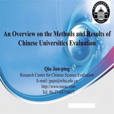 Paper 3: Chinese University's Evaluation (Qiu & Wang) | PPT