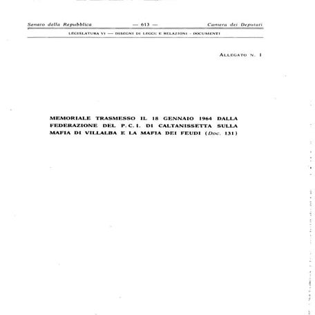 Relazione di Minoranza - PIO LA TORRE (4 febbraio 1976) - Allegato 1 | PDF