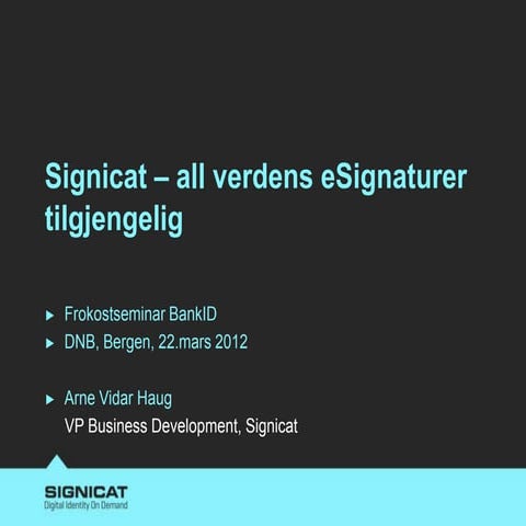 03 signicat bank id | PPT