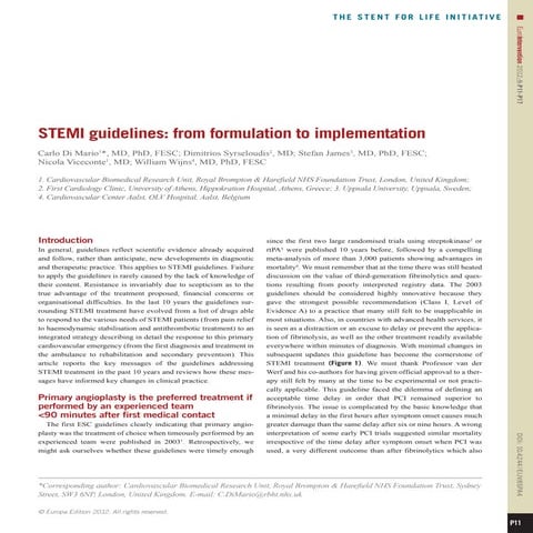 03 stemi guidelines from formulation to implementation | PDF
