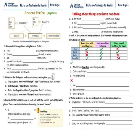 03_Talking about things you have not done_4th worksheet_Unit07.pdf