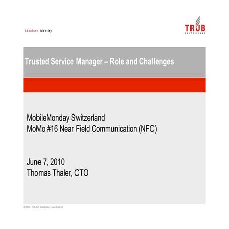 Trusted Service Manager – Role and Challenges | PDF