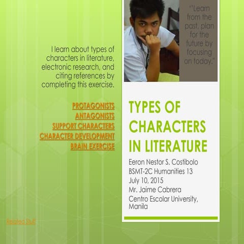 Types Of Characters in Literature | PPTX | Comics and Graphic Novels ...