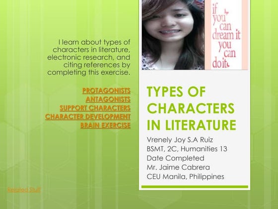 Types of Characters | PPTX | Dating | Family and Relationships