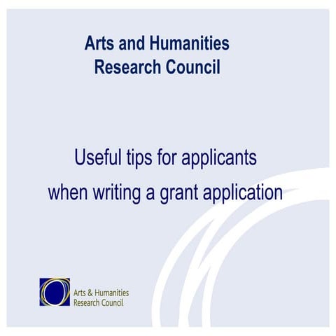 03 Useful tips for applicants when writing a grant application | PPT